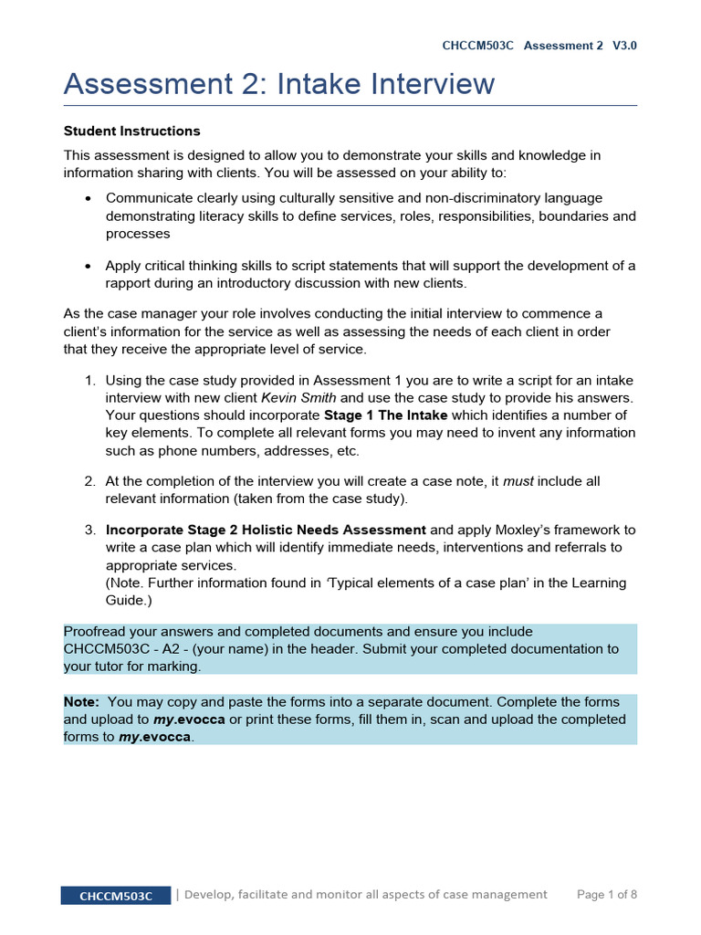 CHCCM503C Assessment 2 | PDF