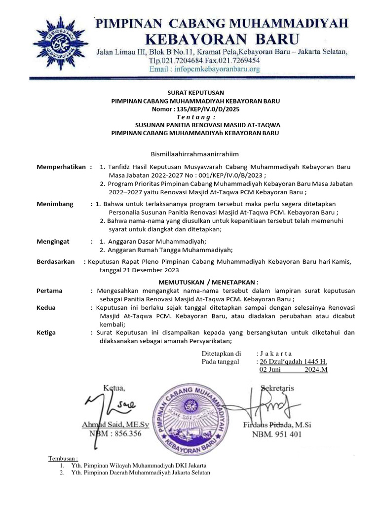 SK Pan Renov Masjid | PDF