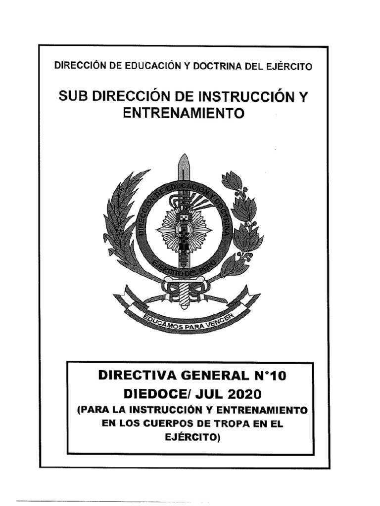 Dvta Gral #10 Instrucción y Entrenamiento - Jul 2020 | PDF