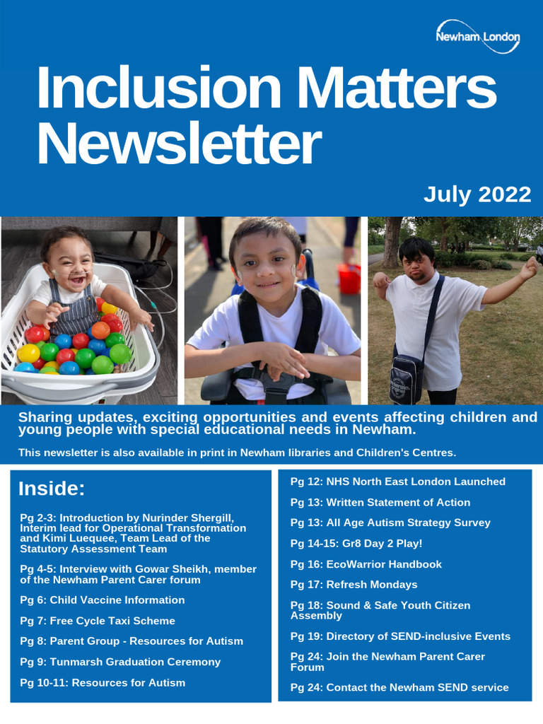 Inclusion Matters Newsletter - July 2022 | PDF | Autism Spectrum ...