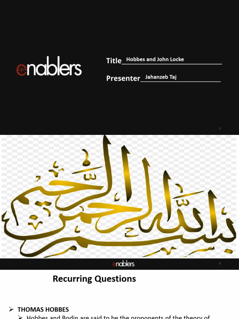 Hobbes and Joh Locke | PDF | John Locke | Social Contract