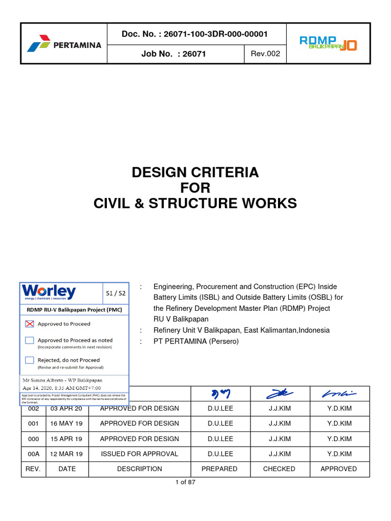 Design Criteria For Civil & Structure Works - Rev - 002 | PDF ...