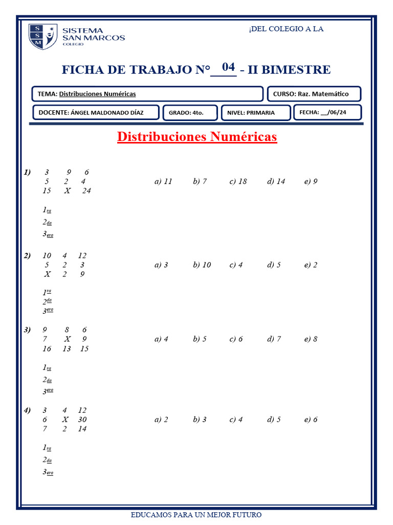 RM 4to Ficha 4 Ii | PDF