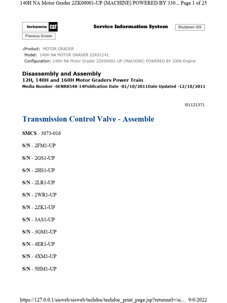 140H DAWI Transmission Control Valve - Assemble-1 | Download Free PDF ...