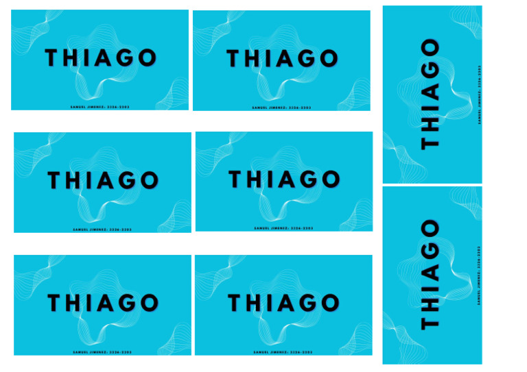 Tarjeta Thiago | PDF
