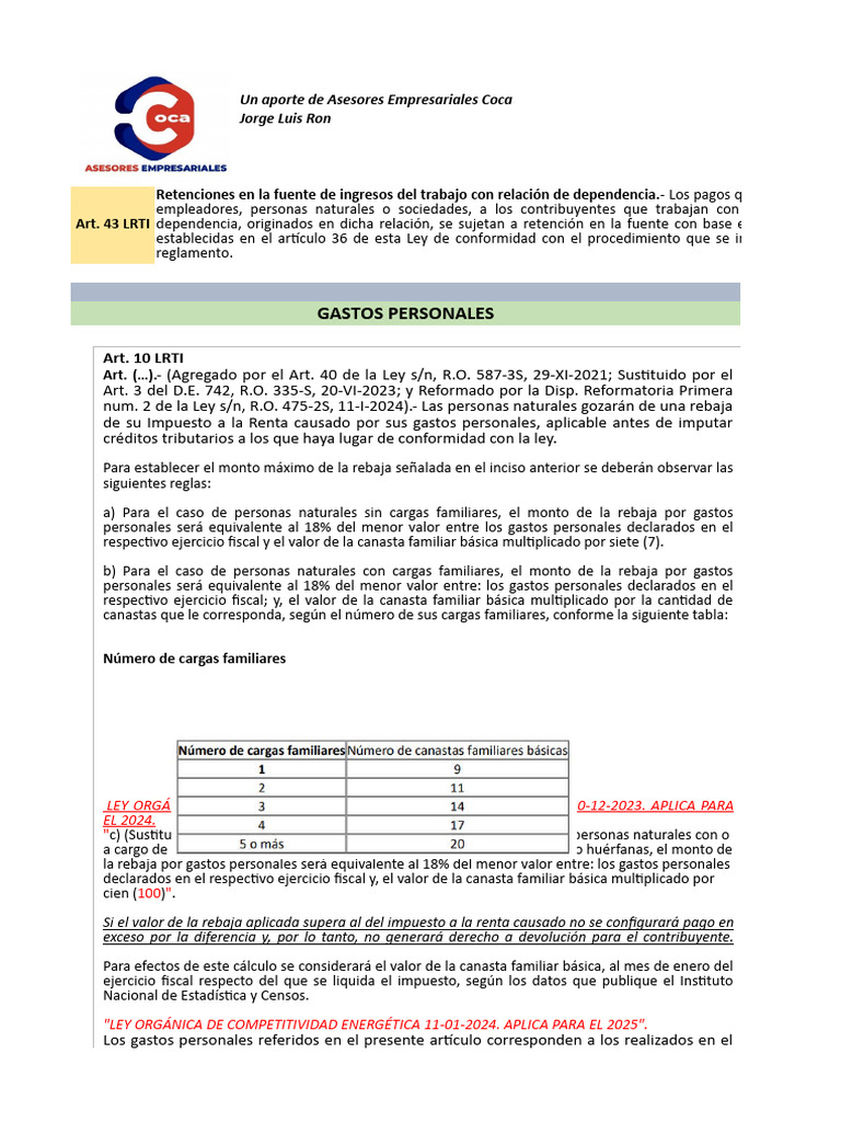 Plantilla de Cálculo Impuesto A La Renta 2024 Trabajadores | Descargar gratis PDF | Impuestos ...