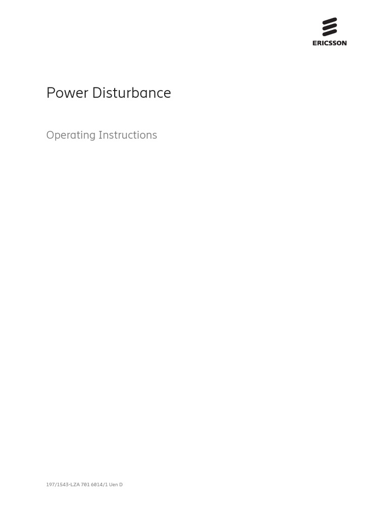 Power Disturbance Alarm | PDF | Power Supply | Electrical Engineering