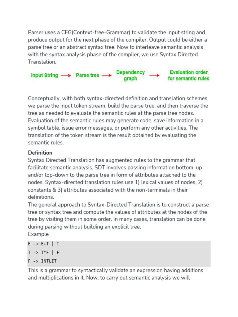 Parser Uses A CFG | PDF | Parsing | Computer Programming