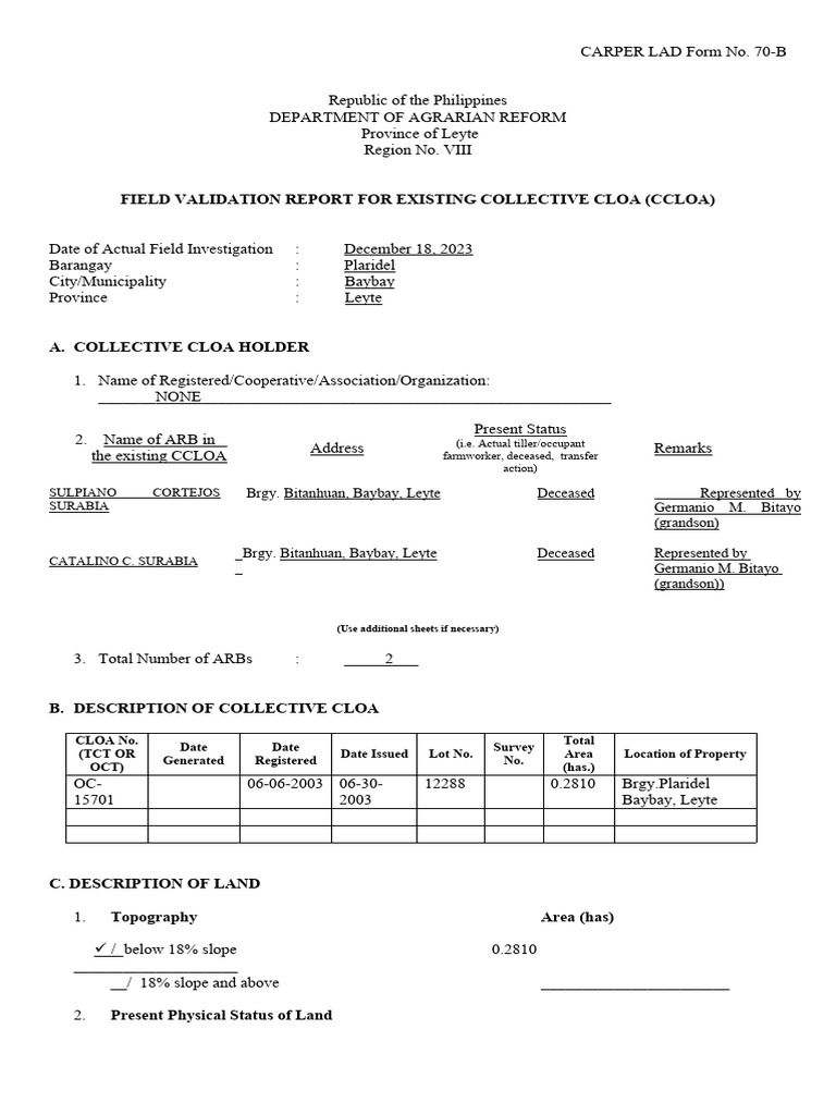 form b | PDF | Agriculture