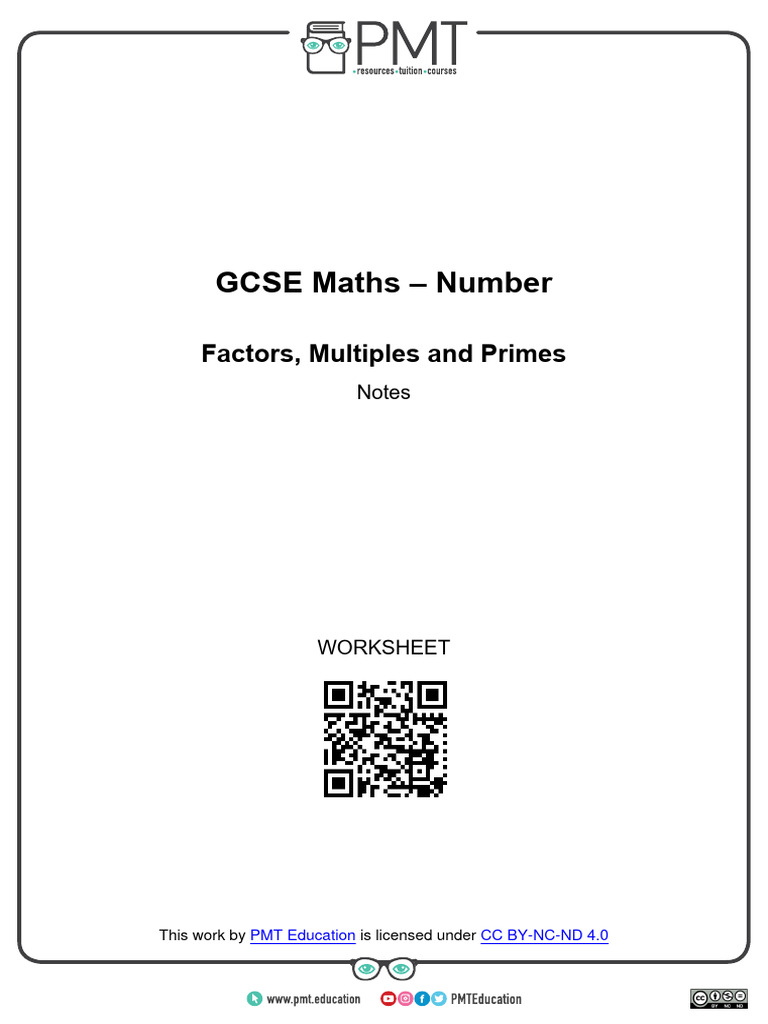 b. Factors, Multiples and Primes | PDF | Factorization | Algebra
