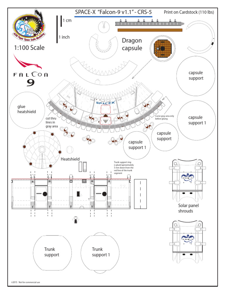 SpaceX Falcon 9 v1.1 Model Instructions | PDF | Falcon 9 | Spaceflight