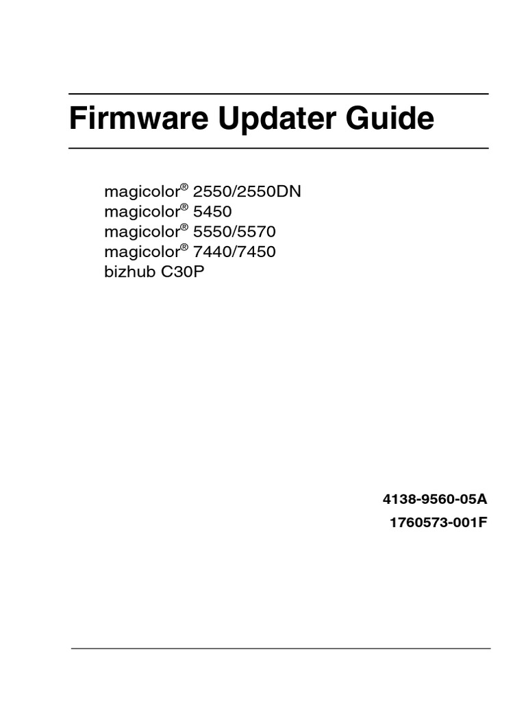 FW Update Instructions | PDF | Microsoft Windows | Printer (Computing)