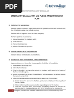 Fire Alarm and Evacuation Announcements | PDF