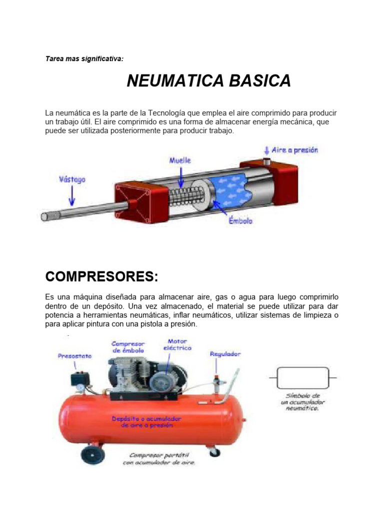Tarea 2 Neumatica Basica | PDF | Neumática | Diodo emisor de luz