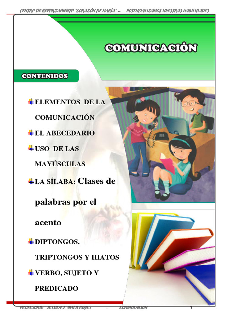 COMUNICACIÓN - JESSICA | Descargar gratis PDF | Alfabeto | Predicado ...