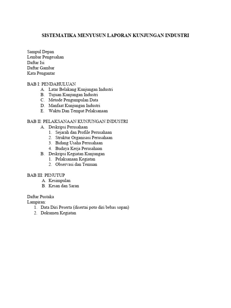 Sistematika Laporan KI-24 | PDF