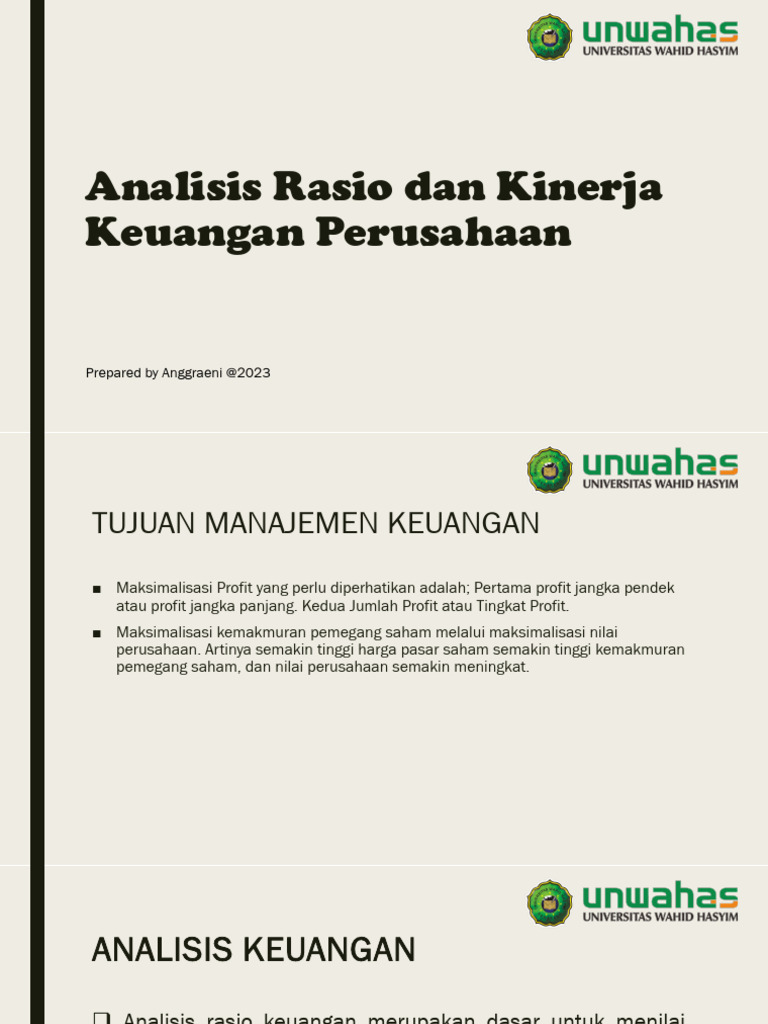 Konsep Analisis Rasio Dan Kinerja Keuangan Perusahaan | PDF
