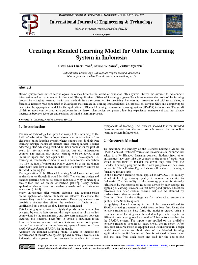 Creating A Blended Learning Model For On | PDF | Educational Technology | Learning