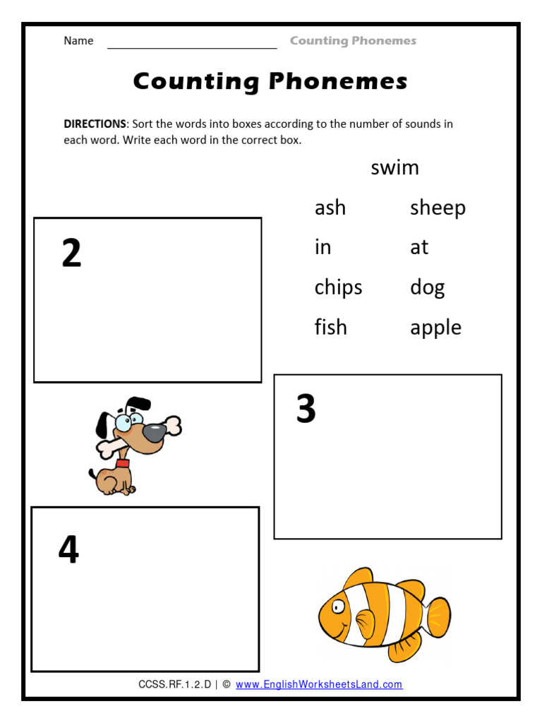 Counting Phonemes (Activity 1) | PDF