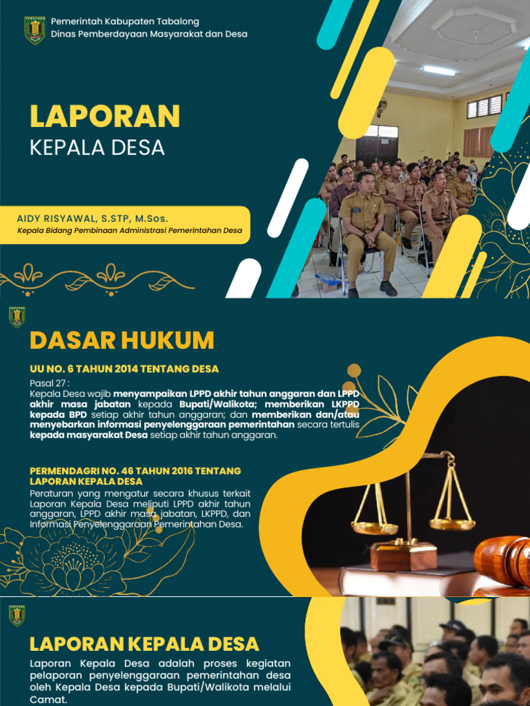 20240126_PPT Laporan Kepala Desa | PDF