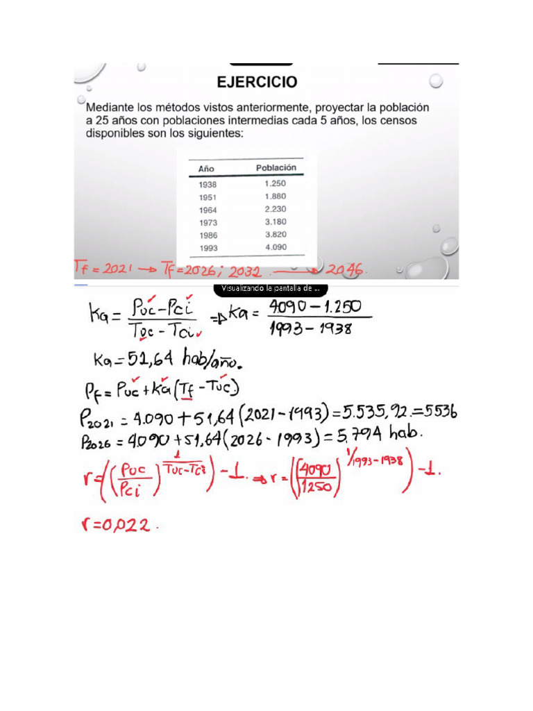 Clase5 - Ejercicio (Calculo Poblacional) | PDF