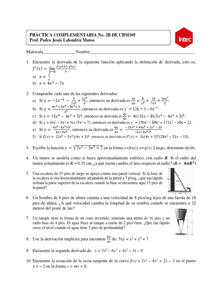 Práctica Complementaria Unidad 2B (CBM105) 2024 | PDF | Geometría