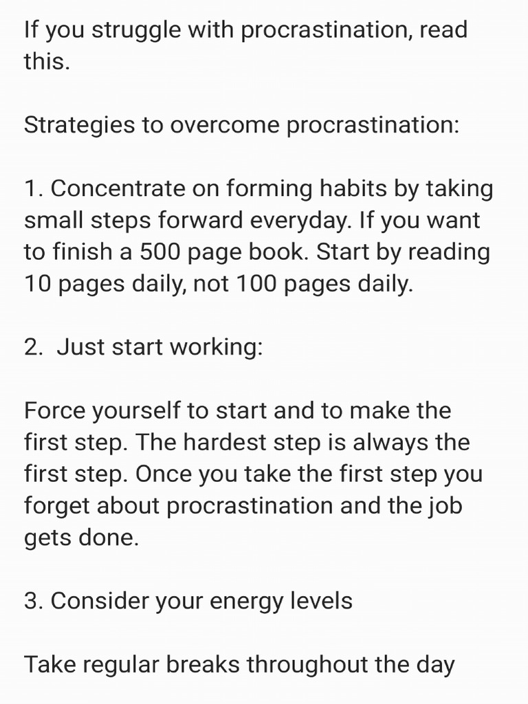 Procrastination | PDF