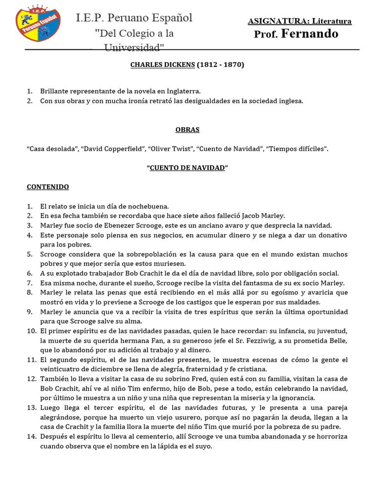 Análisis de "Cuento de Navidad" | PDF | Ebenezer Scrooge | Un villancico