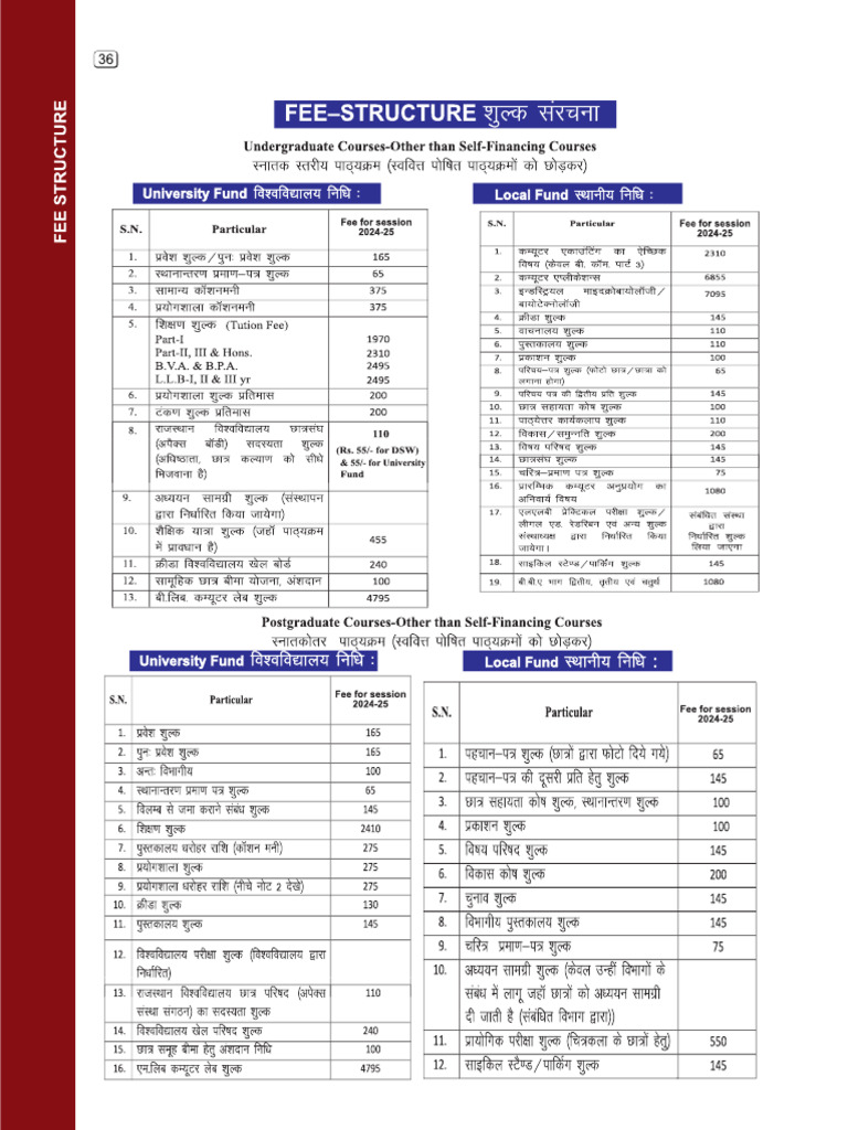 Fees Structure 36-44 | PDF