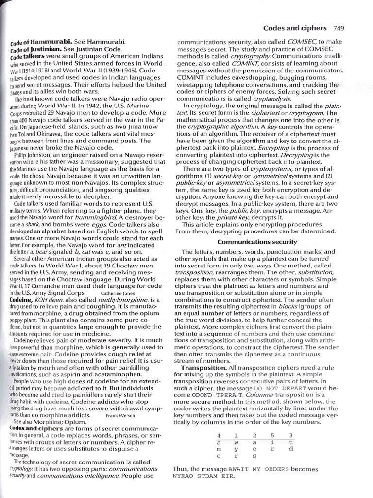 Codes and Ciphers | PDF