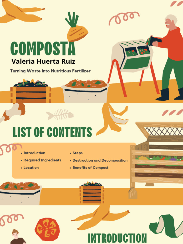 Yellow and Green Illustrative How To Make Compost Presentation | PDF ...
