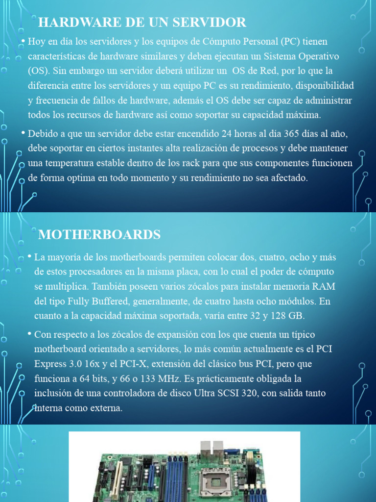 1.2 - Hardware de Un Servidor | PDF | Microprocesador | Hardware de la computadora
