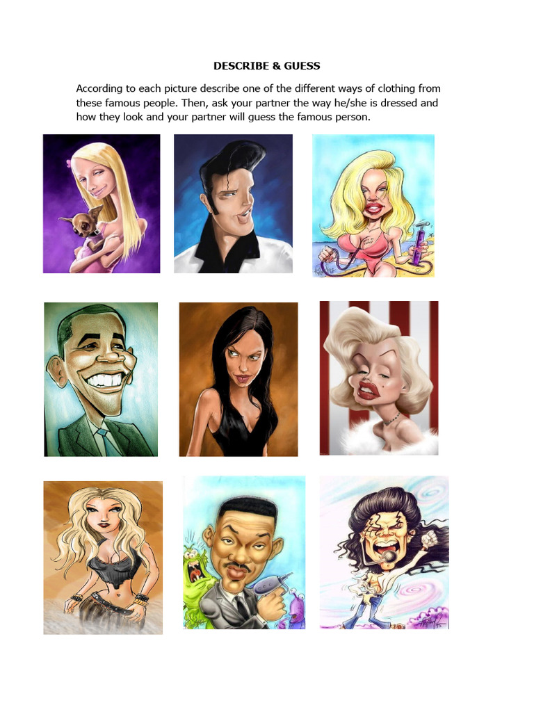 Describe Famous People by Clothing | PDF