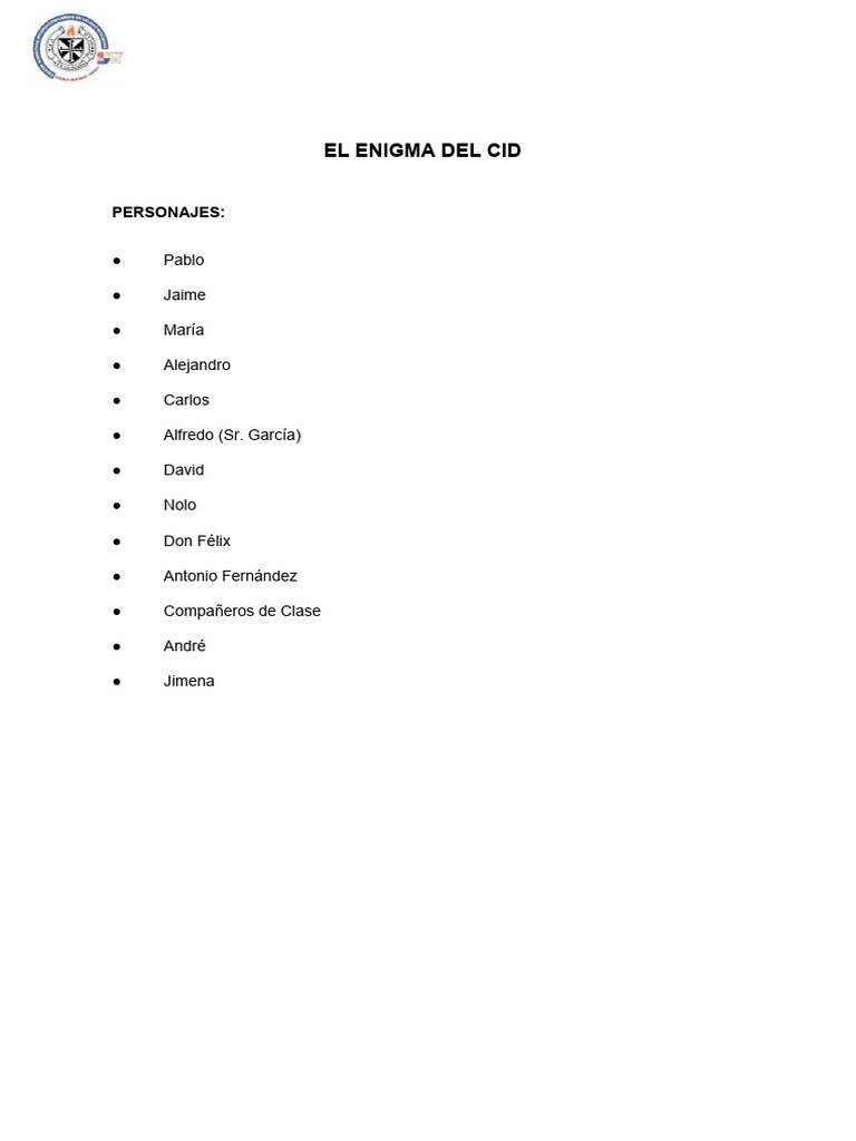 3ero GUIÓN TEATRAL ''El enigma del Cid'' | PDF | Pablo el apóstol