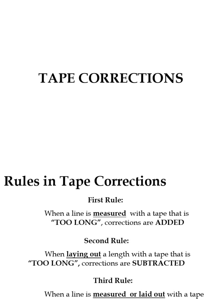 Lecture 6 - Tape Corrections | PDF | Slope | Young's Modulus