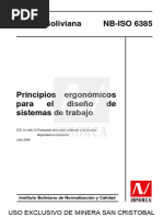 INTE ISO 6385 2016 - Principios de Diseño | PDF | Diseño | Factores humanos y ergonomía