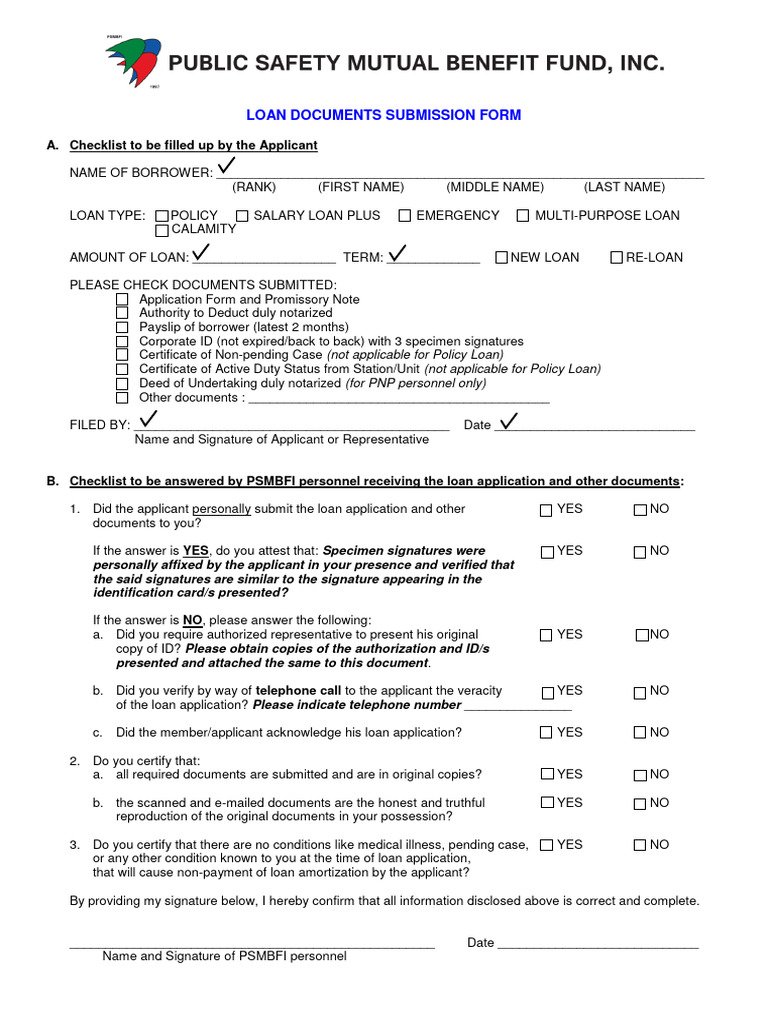 Psmbfi Loan Form | Download Free PDF | Loans | Interest