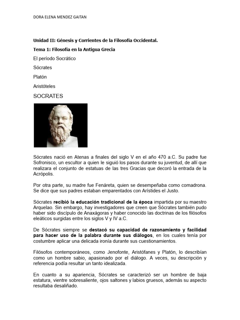 Material Filosofia Clase 5 | PDF | Sócrates | Platón