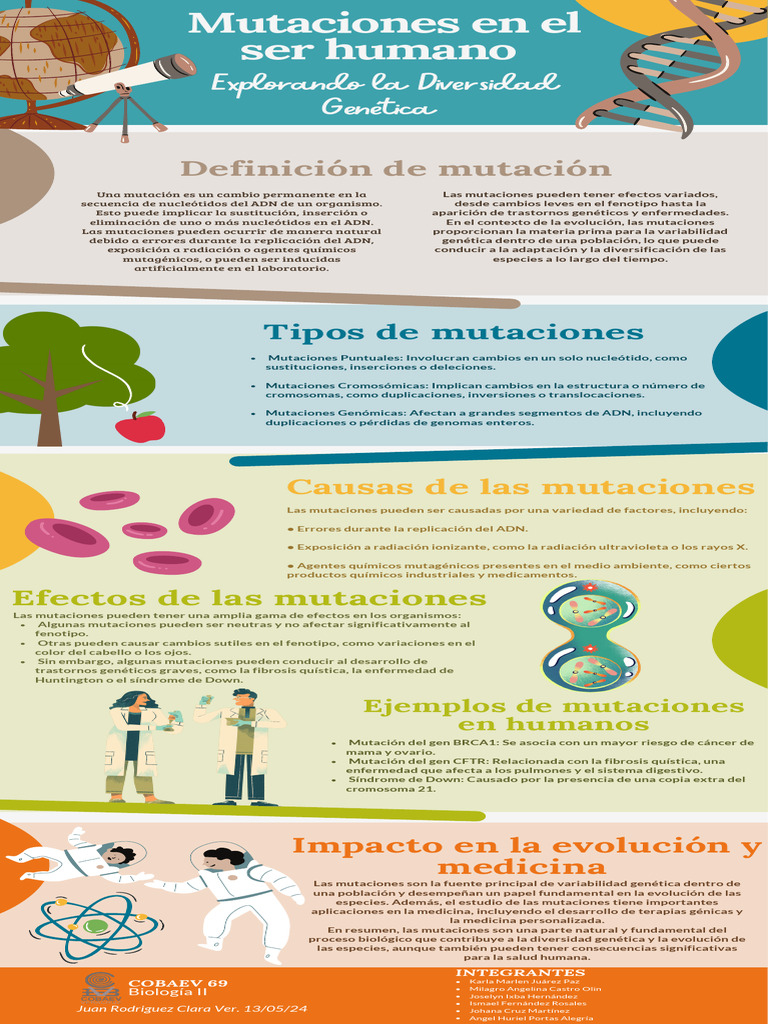 Infografia Biologia | PDF | Mutación | Mutageno