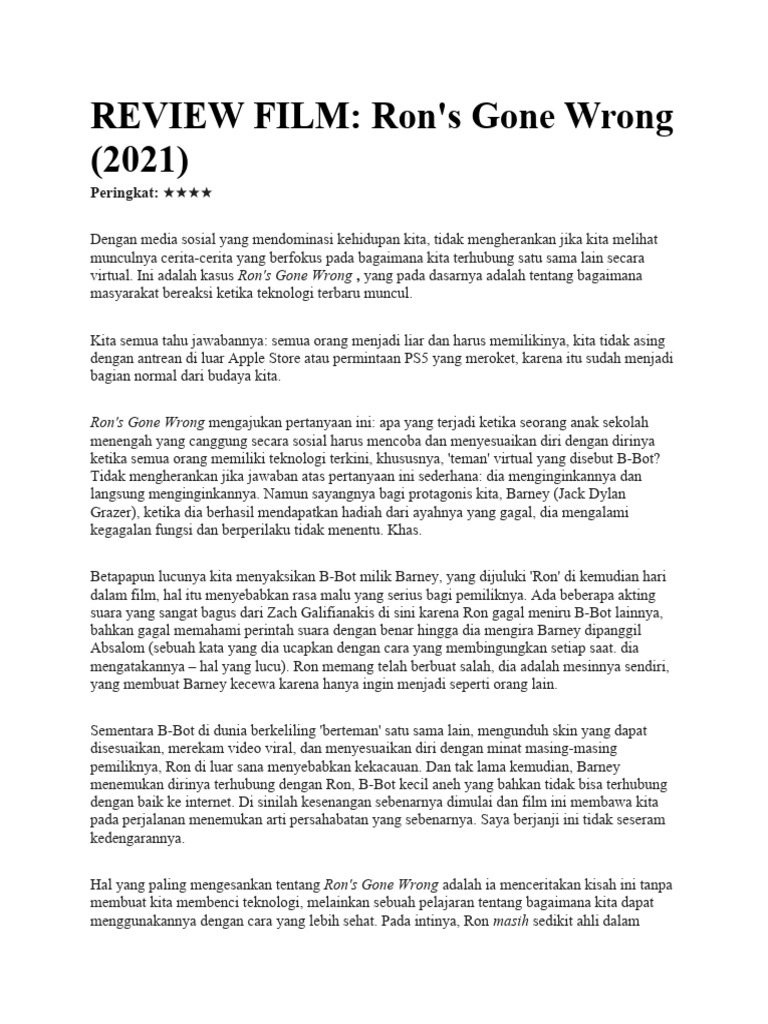 Film Review | PDF | Ilmu Sosial