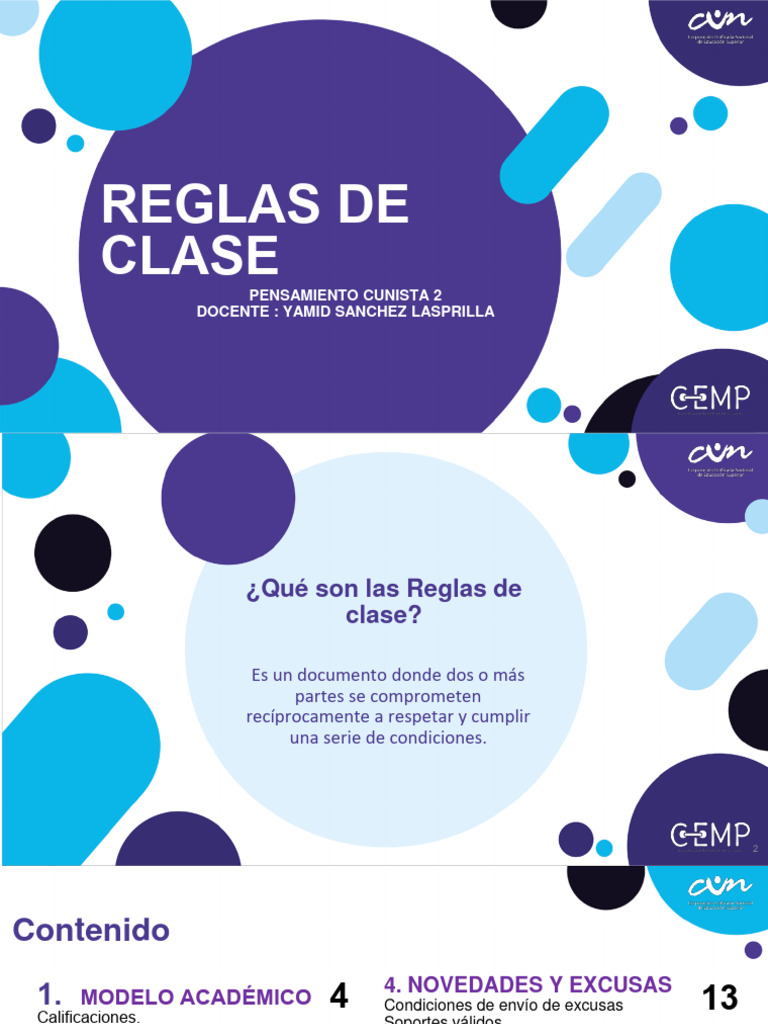 Formato Reglas de Clase 2024 | PDF