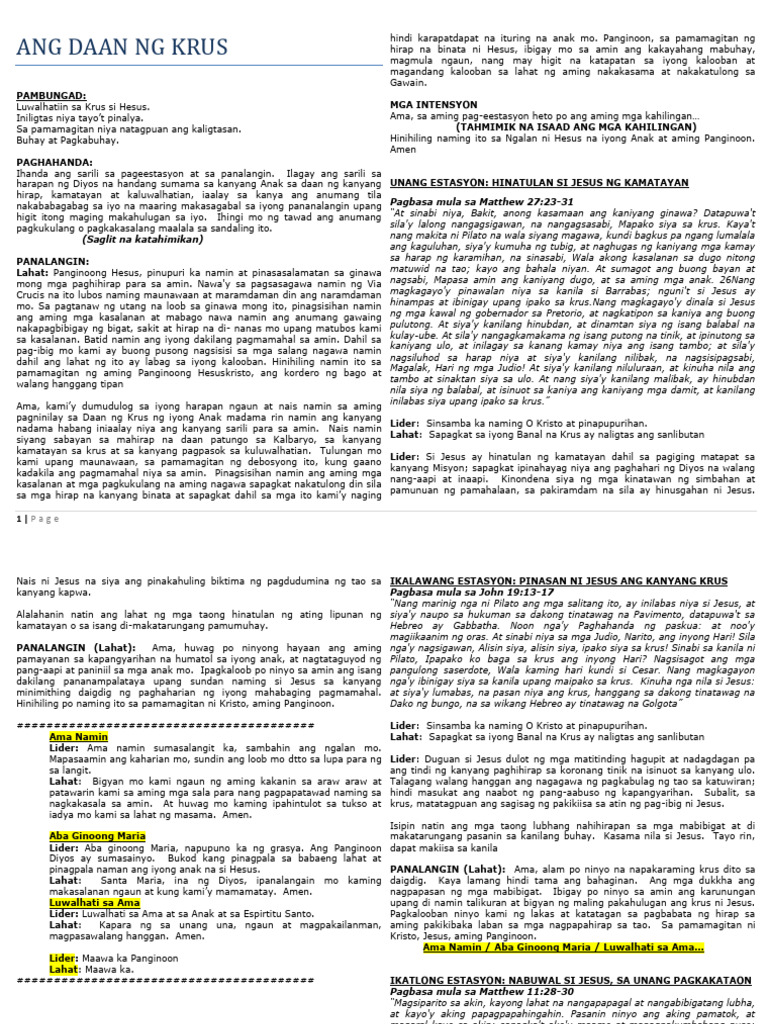 Station of The Cross Guide (TAGALOG) - V02 | PDF