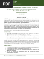 Example of SWOT Analysis of A School | PDF | Swot Analysis | Teachers