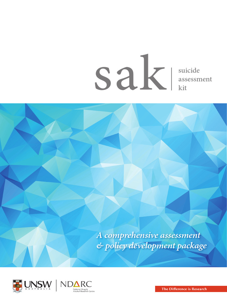 SAK Suicide Assessment Kit | PDF | Substance Abuse | Mental Disorder