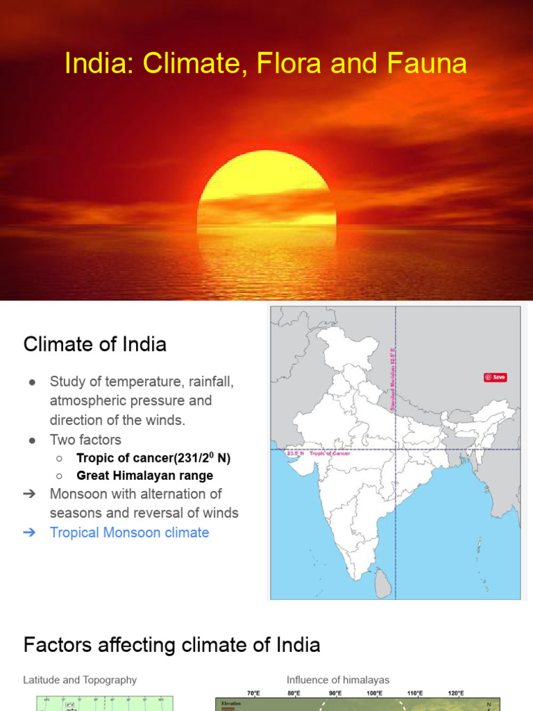 Lesson 9 in Geography - India's Climate and Flora and Fauna | PDF | Monsoon | Rain