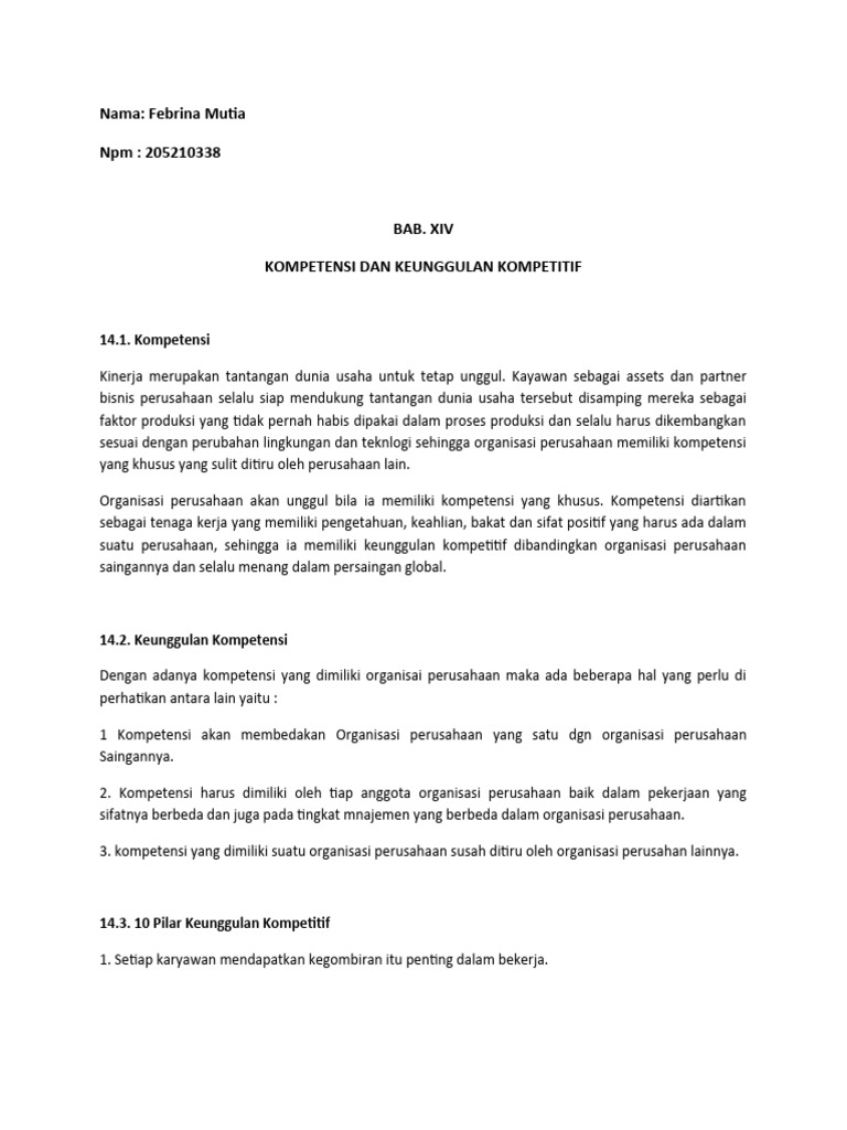 MSDM Bab 14 | PDF | Pengembangan Diri