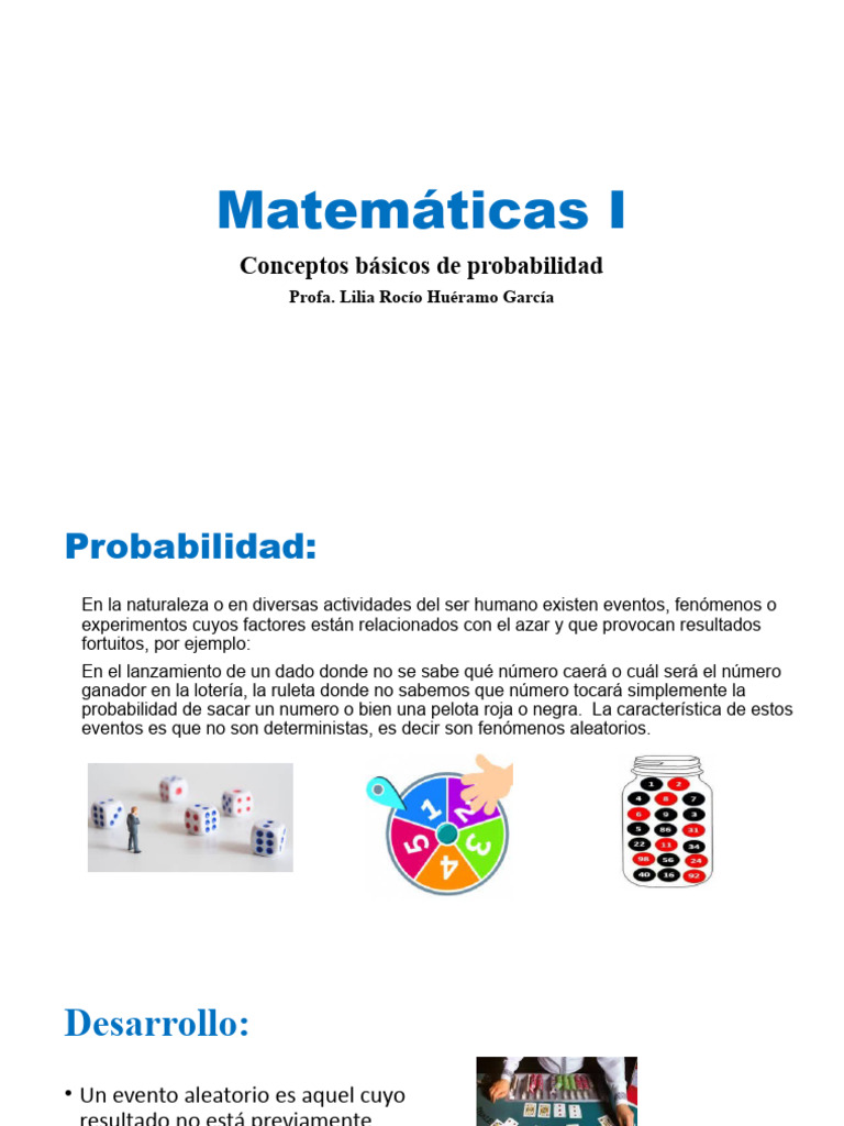 Conceptos basicos de probabilidad | PDF | Probabilidad | Aleatoriedad