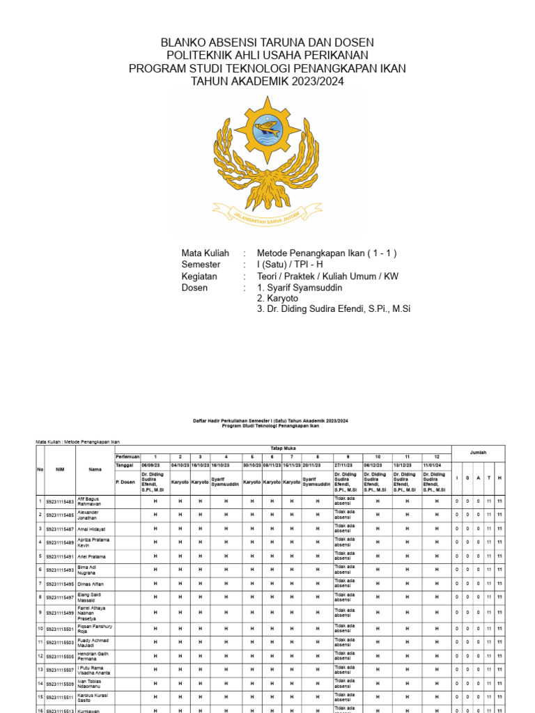 1 TPI-H Metode Penangkapan Ikan | PDF