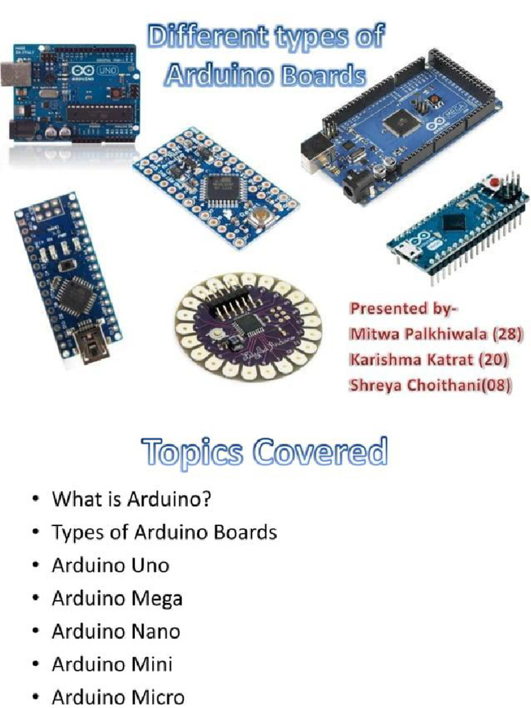 Types of Arduino | PDF | Games & Activities | Computers