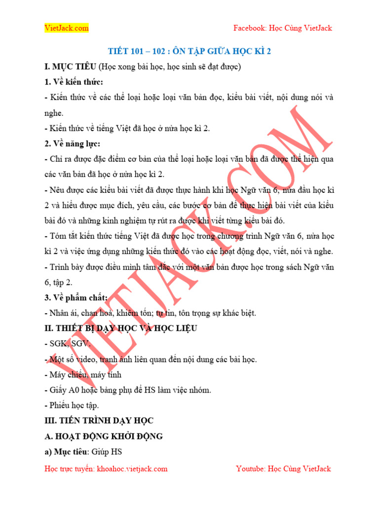 On Tap Giua Hoc Ki 2 KNTT | PDF